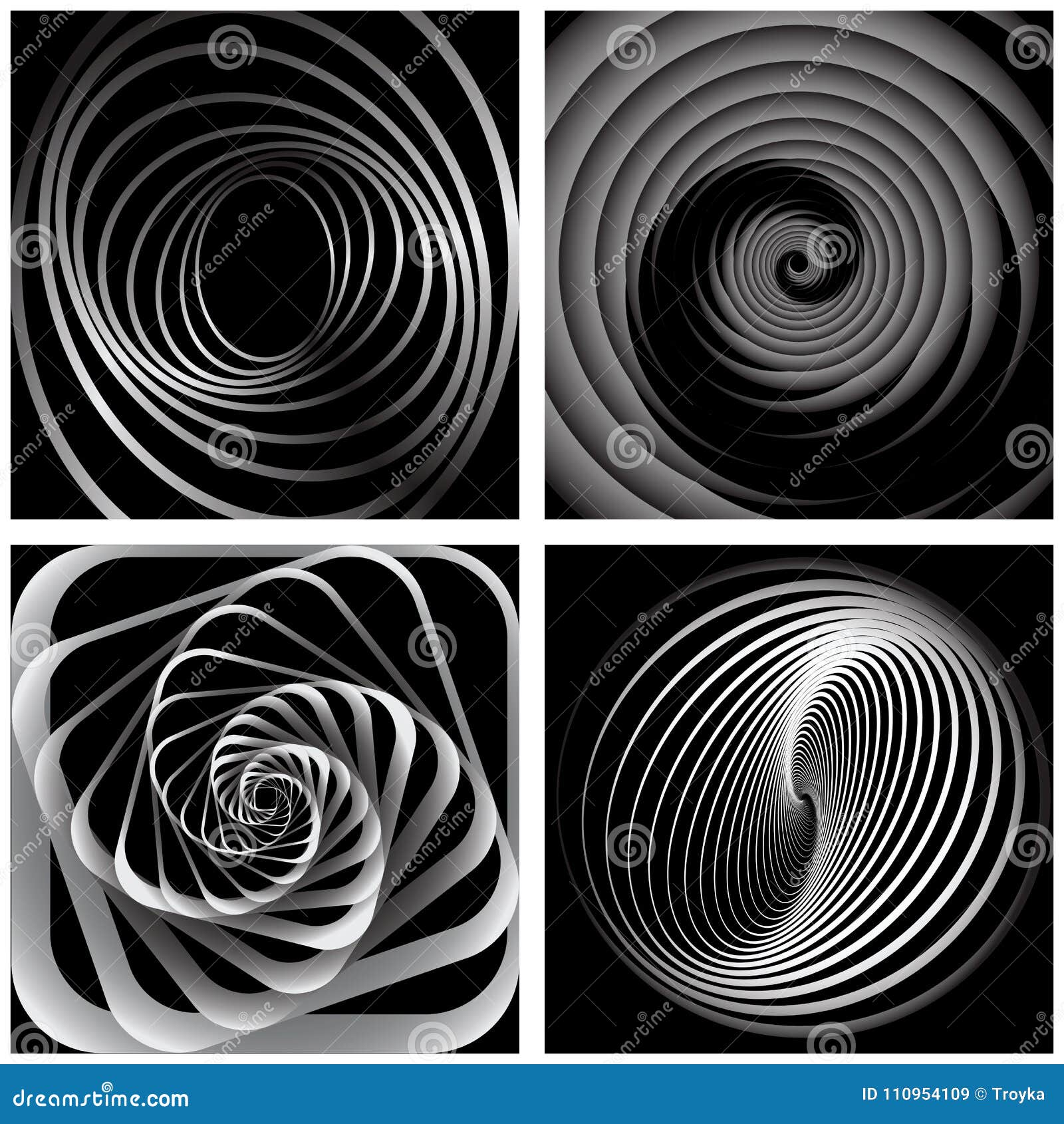 Illusion of Swirl Movement. Abstract Designs. Stock Vector ...
