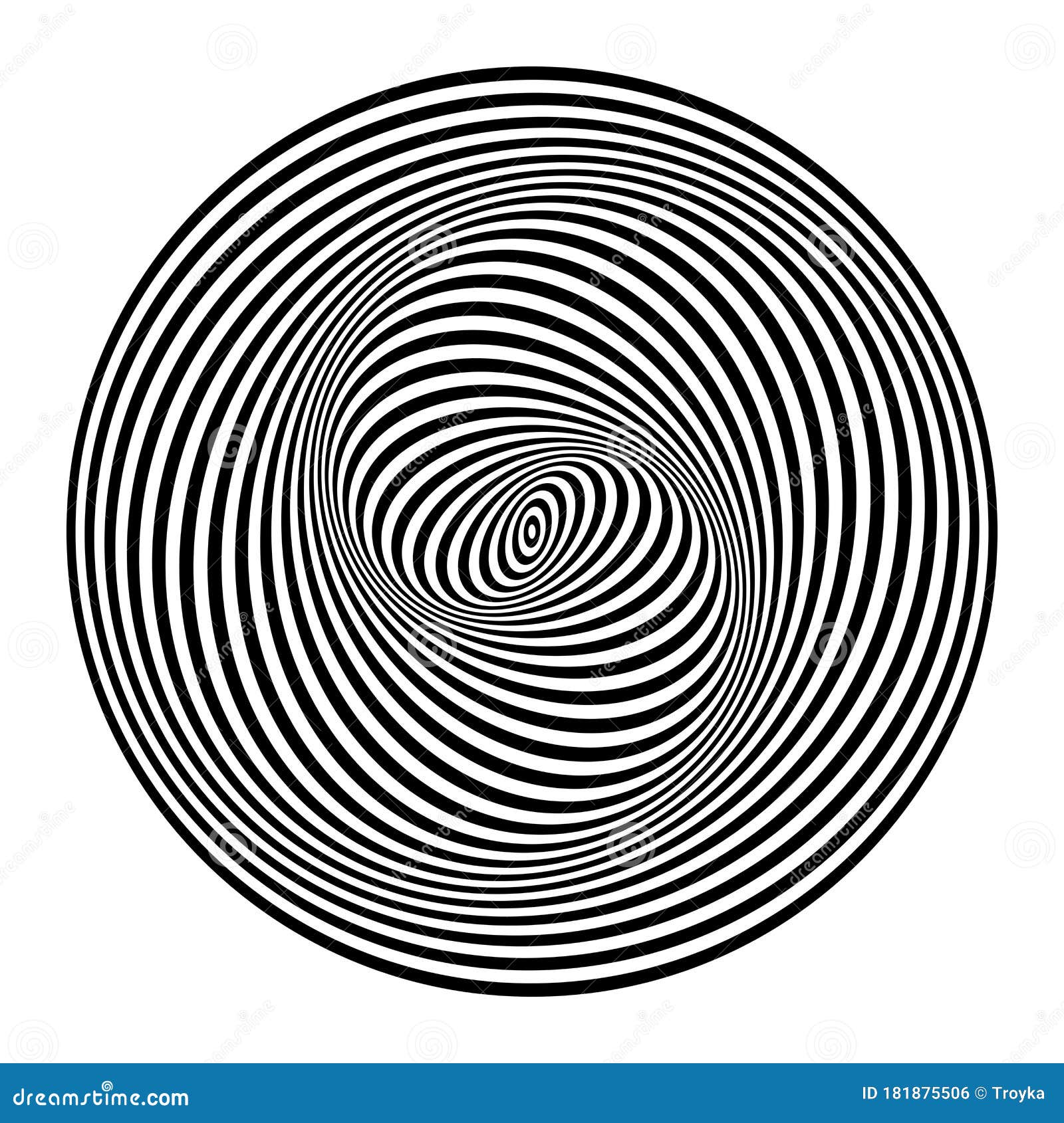 Illusion of Swirl Movement. Op Art Lines Pattern Stock Vector ...