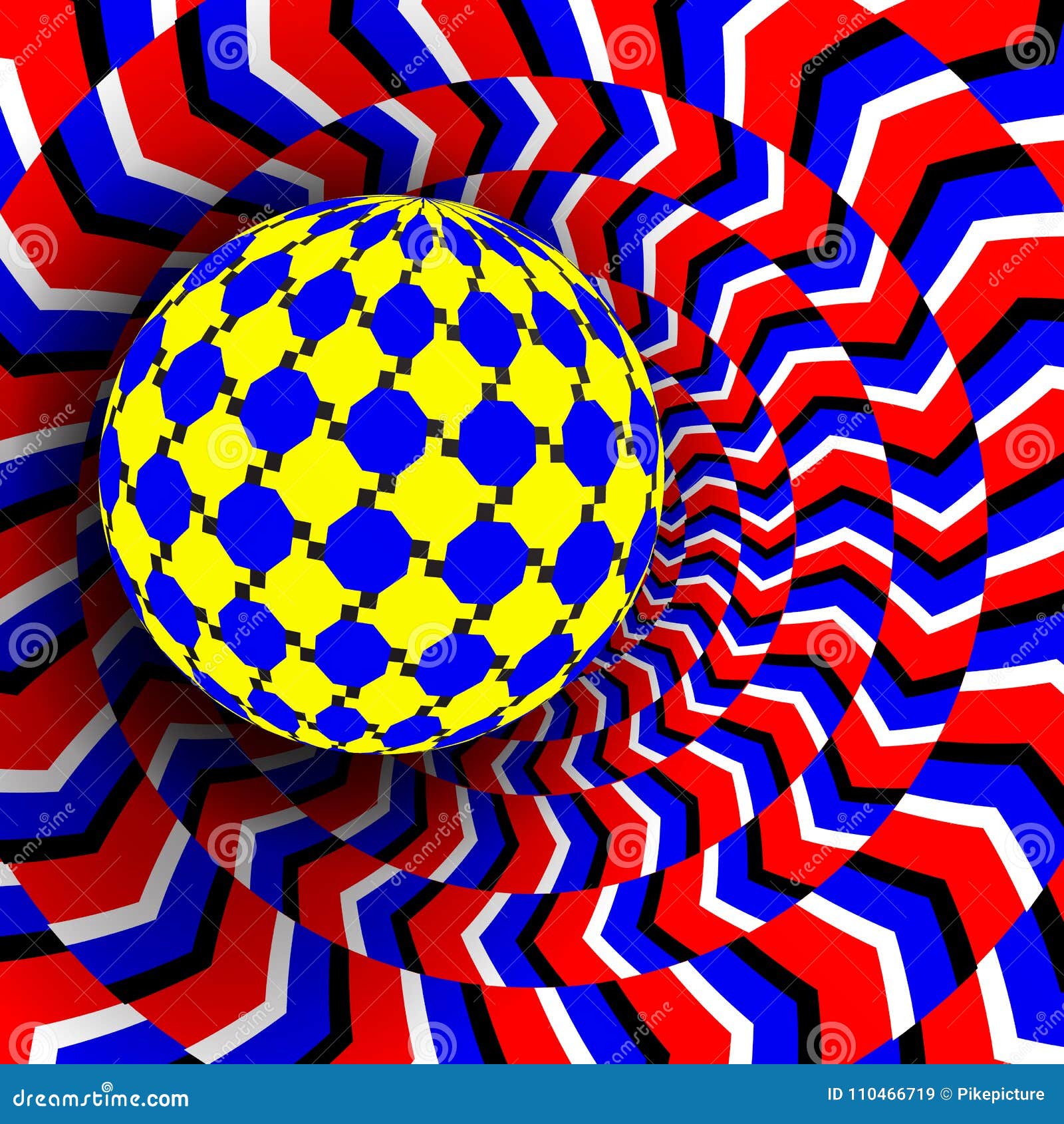 Illusion Vector. Optical 3d Art. Motion Dynamic Effect. Optical Effect ...
