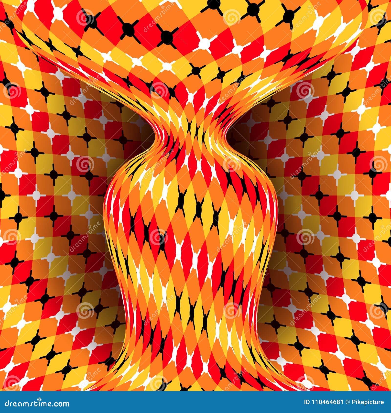 Illusion Vector. Optical 3d Art. Rotation Dynamic Optical Effect ...