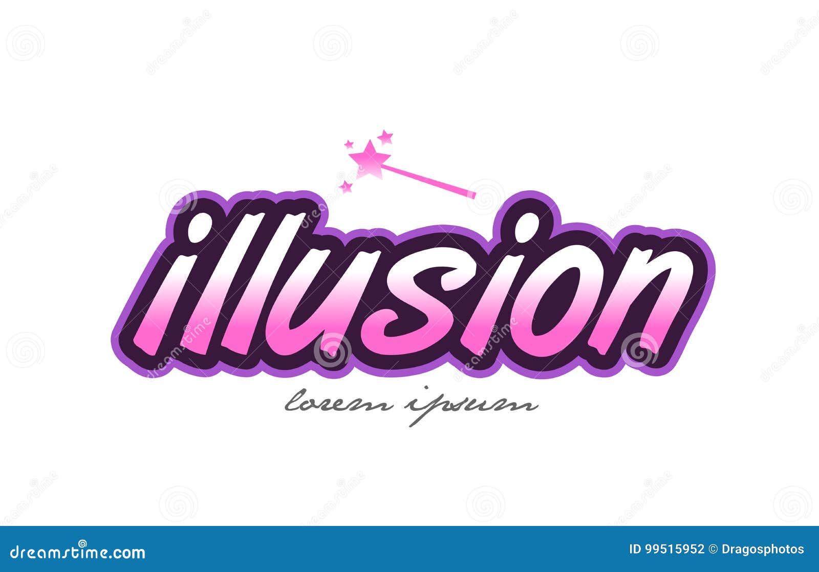 Illusion Word Text Logo Icon Design Concept Idea Stock Vector ...