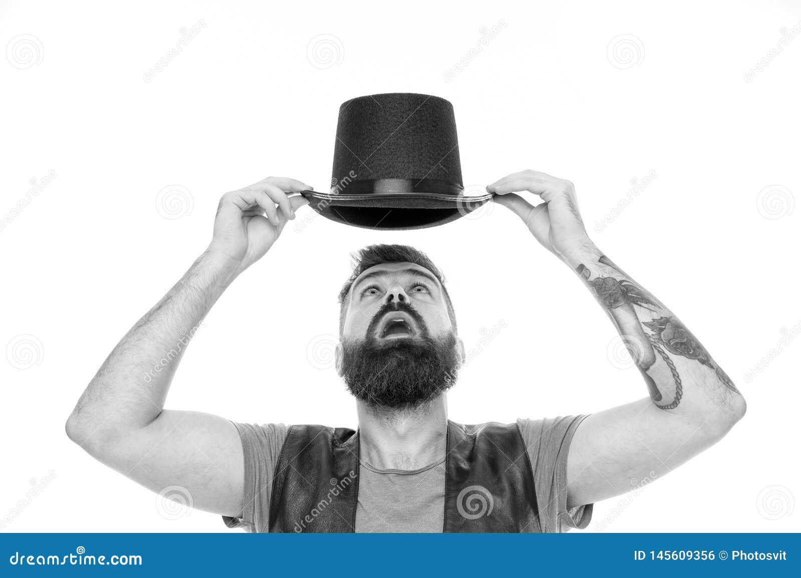 Illusionist Trick Performance Concept. Circus Worker. Circus Magic ...