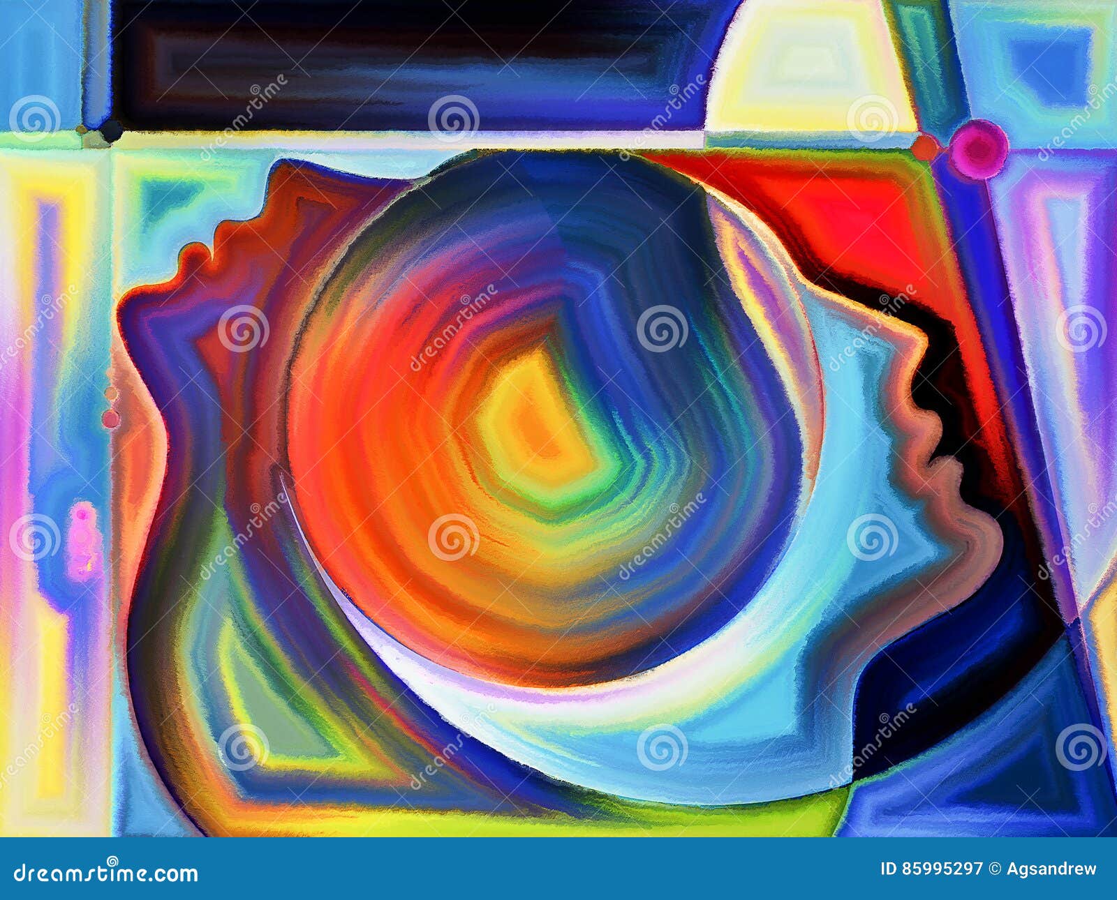 Illusions de perception illustration stock. Illustration du visage ...