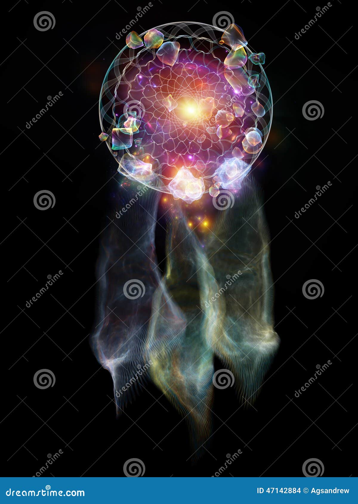 Illusions of Dream Catcher stock illustration. Illustration of ...