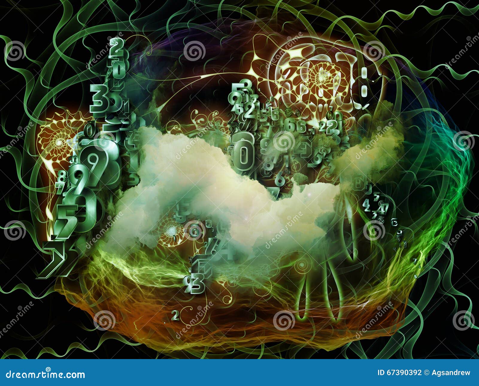 Illusions of Math Visualization Stock Illustration - Illustration of ...