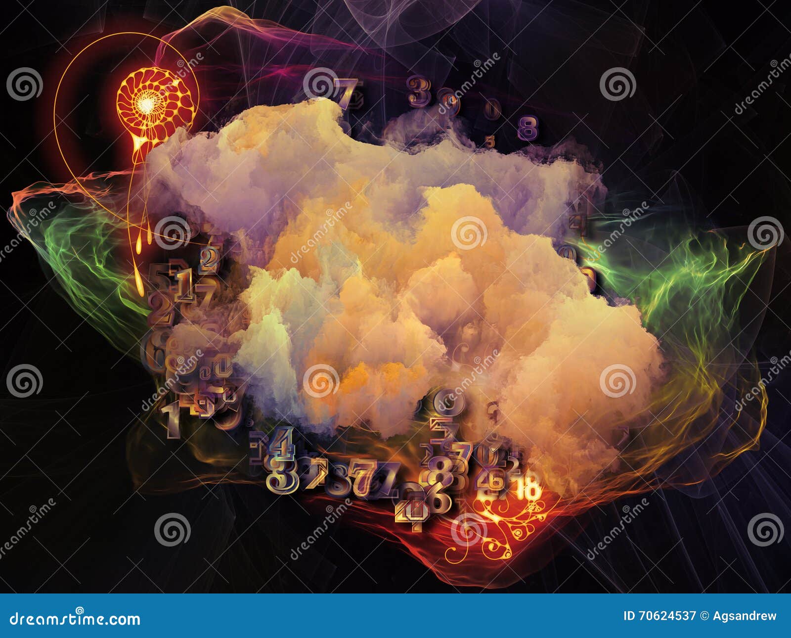 Illusions of Math Visualization Stock Image - Image of colorful ...