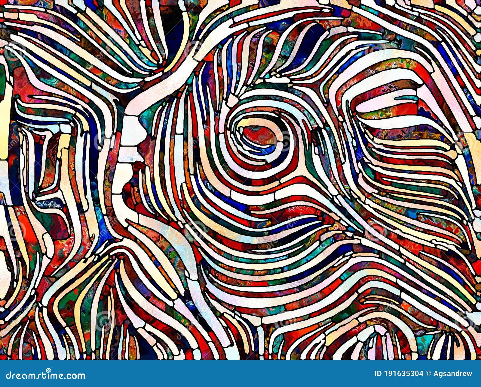 Illusions of Stained Glass stock illustration. Illustration of colorful ...