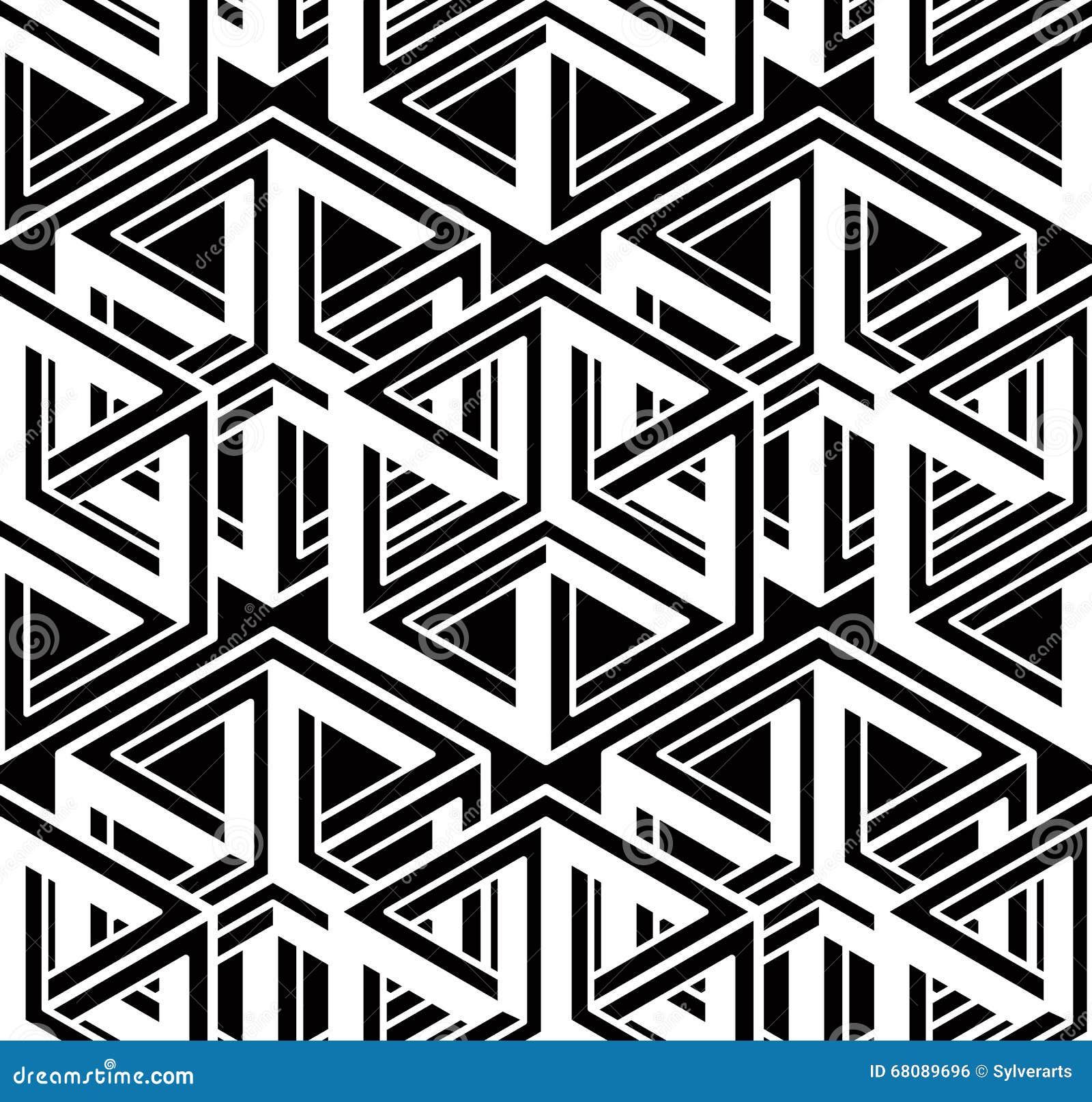 Continuous Monochrome Graphic Cell, Tile Texture. Seamless Tileable Vector Hex Lattice Pattern ...
