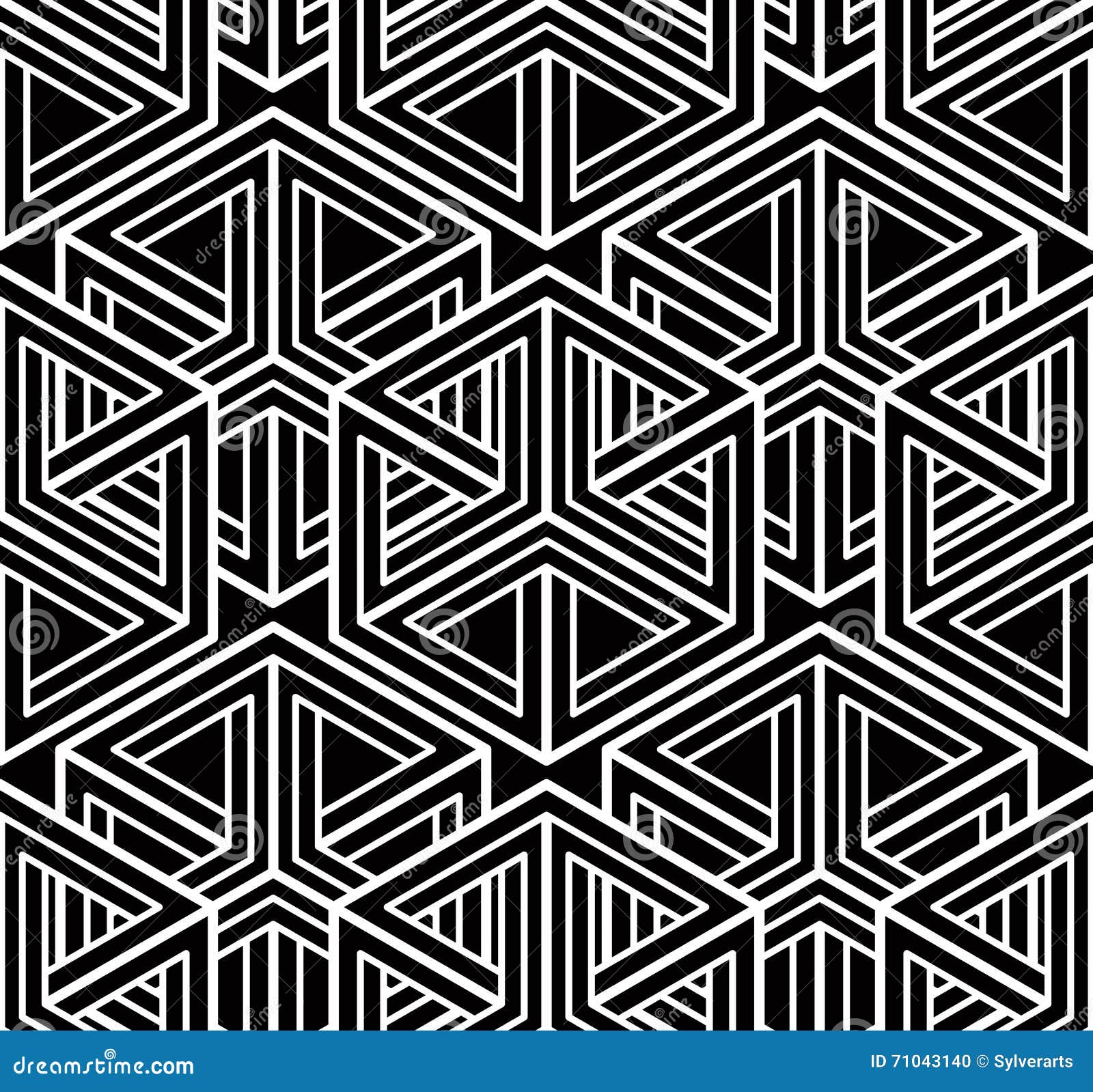 Continuous Monochrome Graphic Cell, Tile Texture. Seamless Tileable Vector Hex Lattice Pattern ...