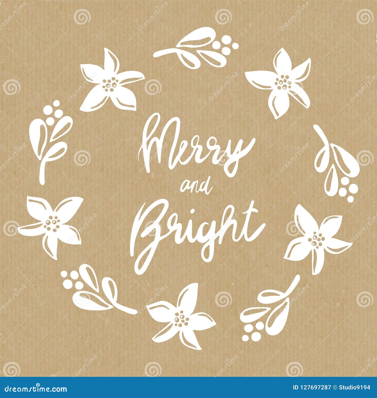 Illust Alegre E Brilhante Do Vetor Da Grinalda Da Flor Do Natal Do ...