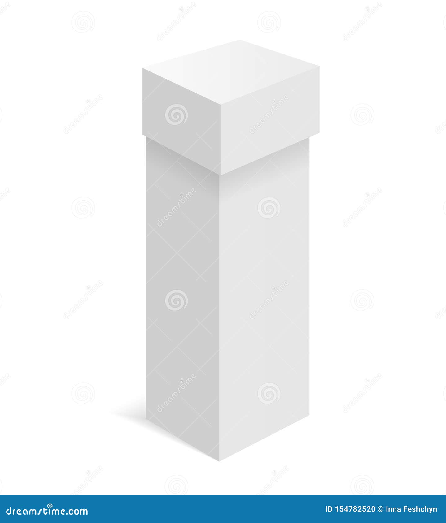 Illustartion of White Isometric Box. Carton Packaging Box. Stock Vector ...
