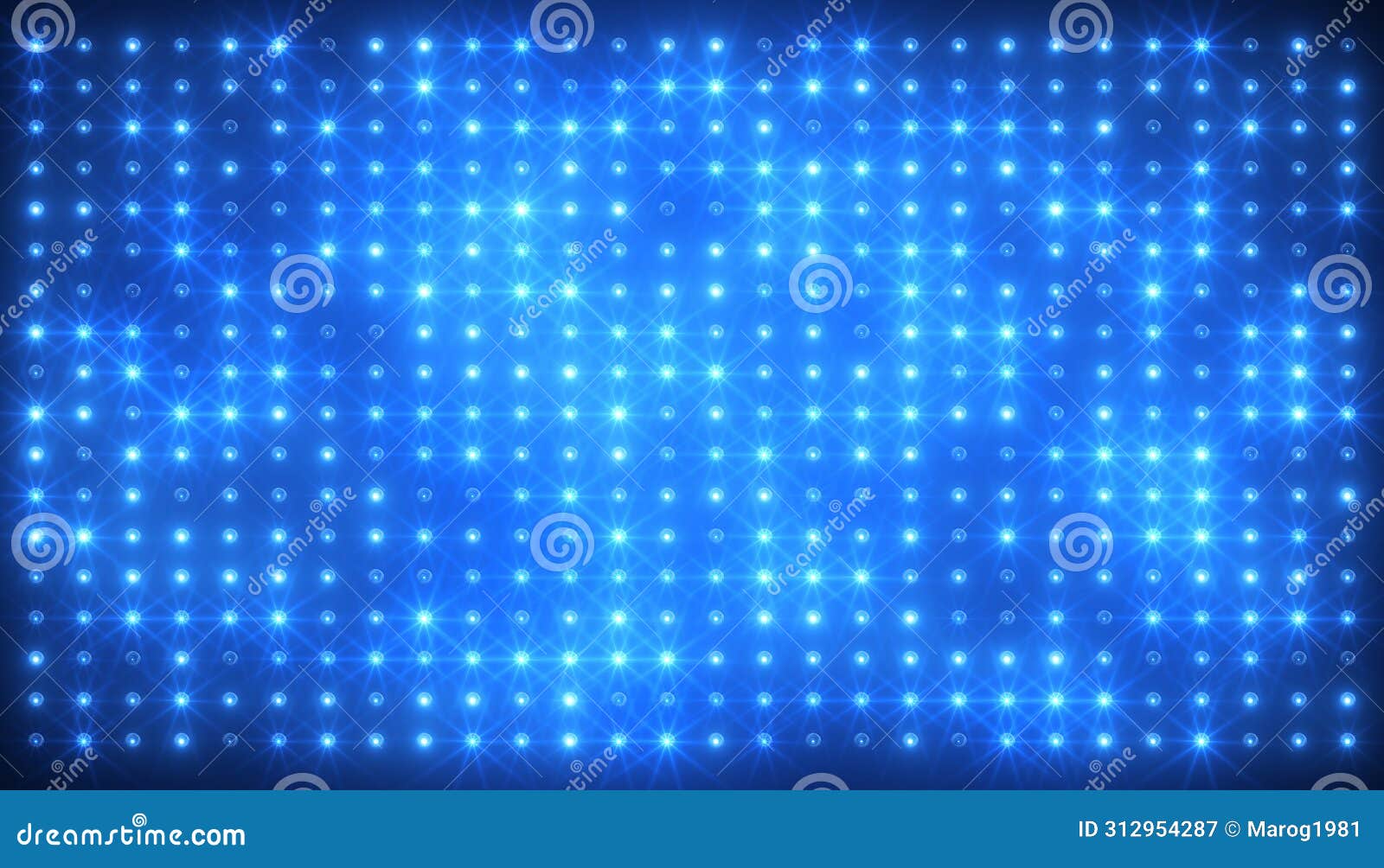 Illustation of an Abstract Glowing Blue LED Wall Stock Illustration ...
