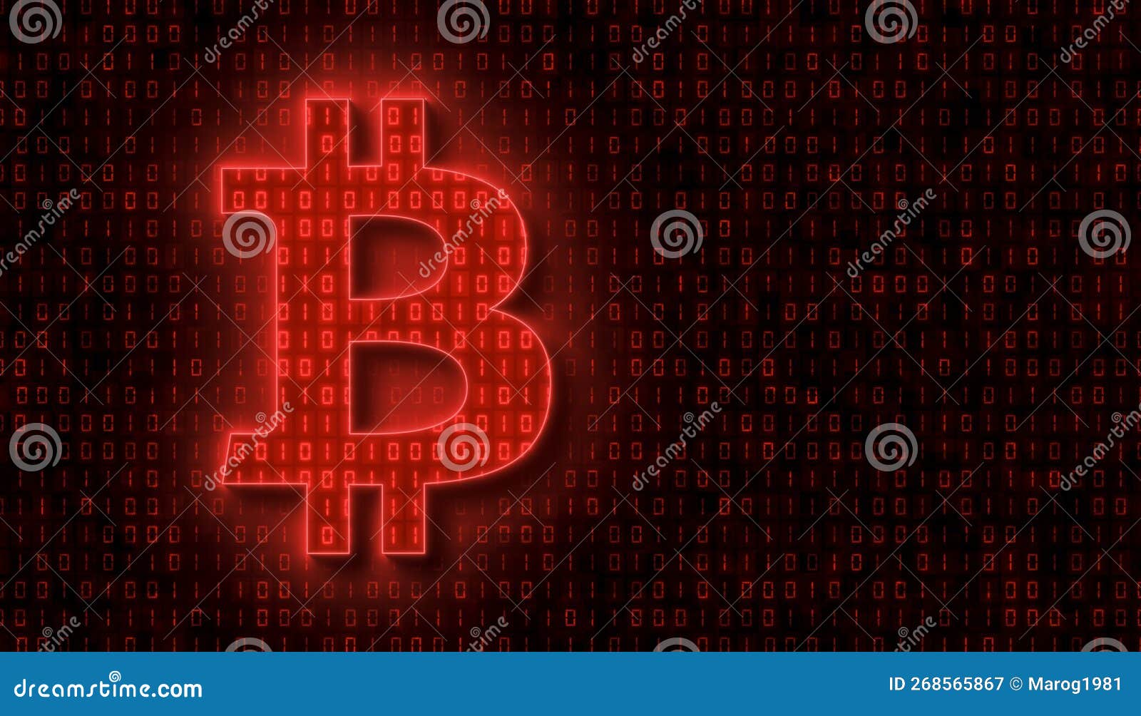 Illustation of Bitcoin Sign in Red Stock Illustration - Illustration of ...