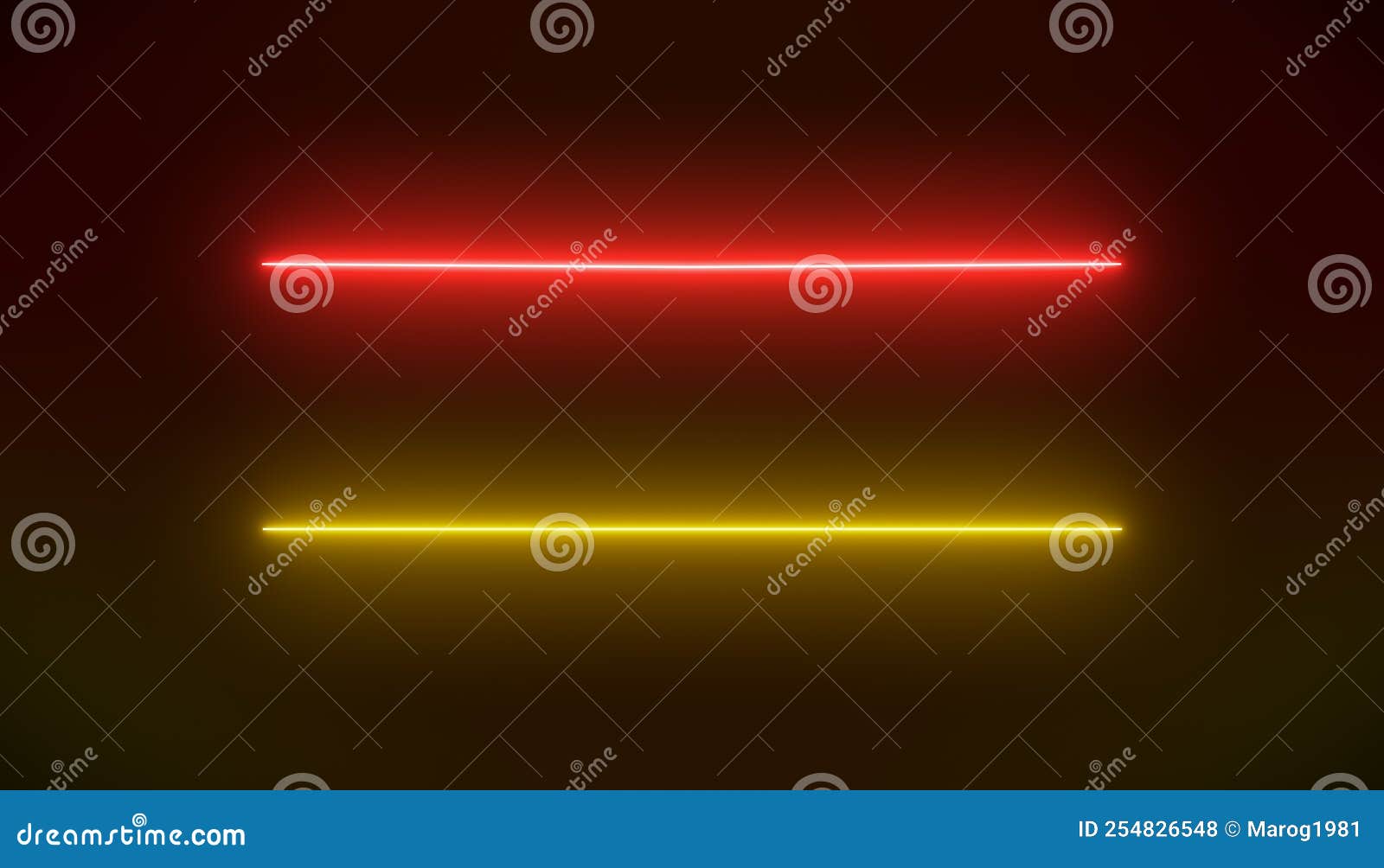 Illustation of Glowing Neon Lines in Red and Orange Stock Illustration ...
