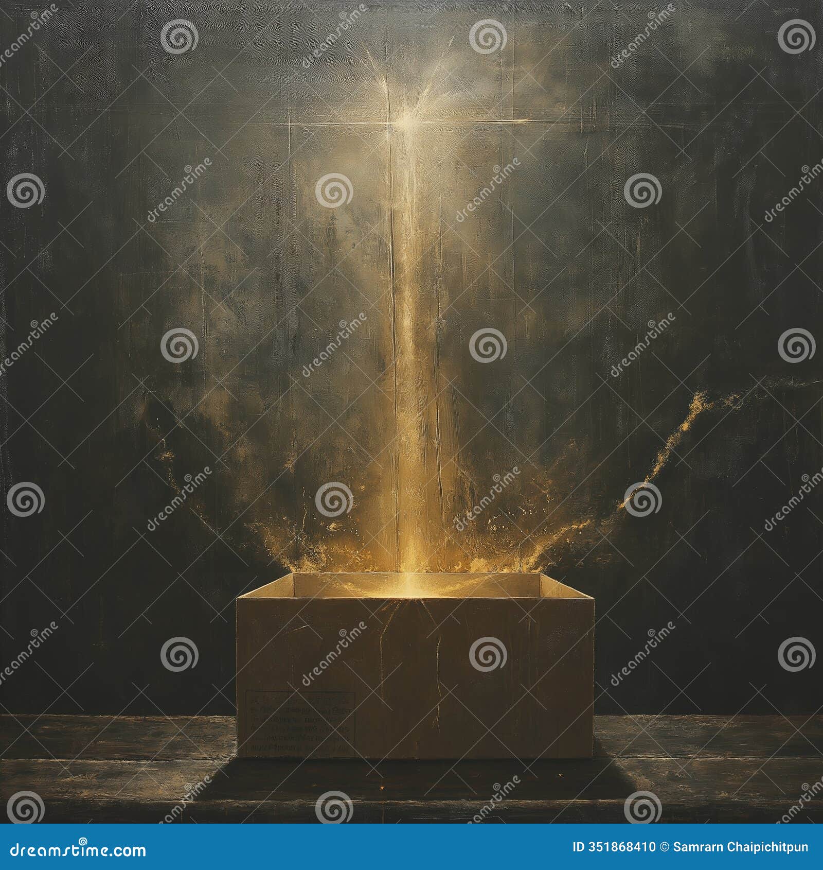 Illustation Holy Light Come Out from Box Stock Illustration ...