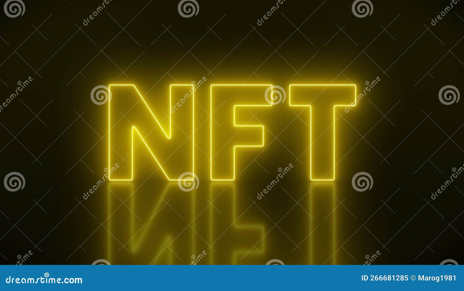 Illustation of Luminous Text with Message Nft Stock Illustration ...