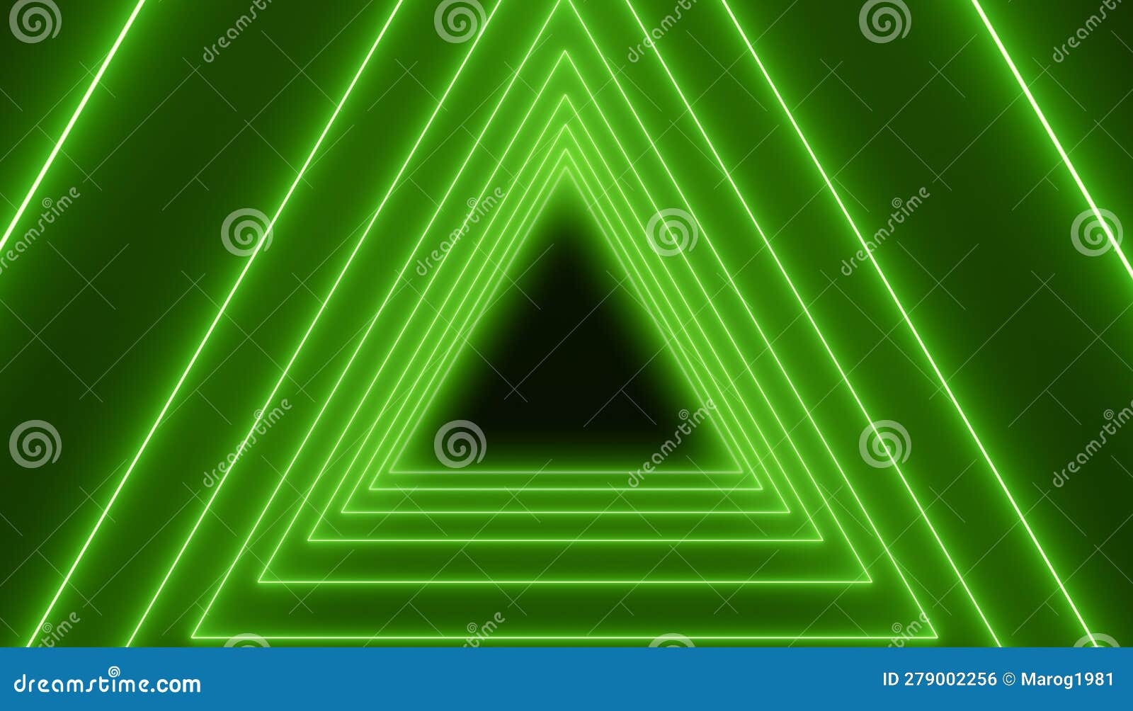 Illustation of Many Triangles in Neon Green Stock Illustration ...