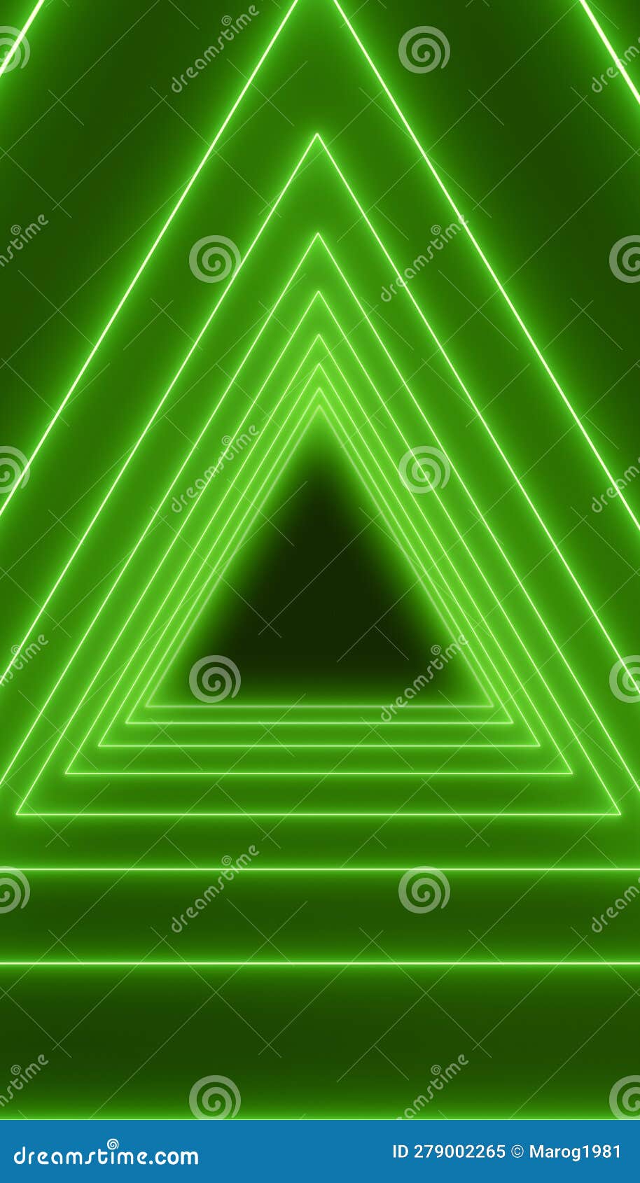 Illustation of Many Triangles in Neon Green Stock Illustration ...