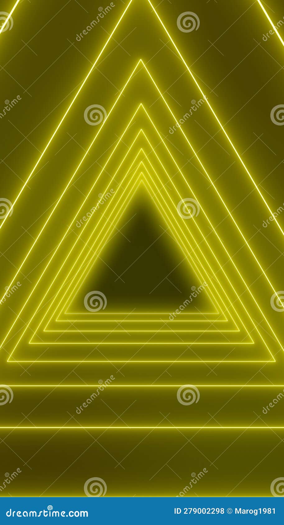 Illustation of Many Triangles in Neon Yellow Stock Illustration ...