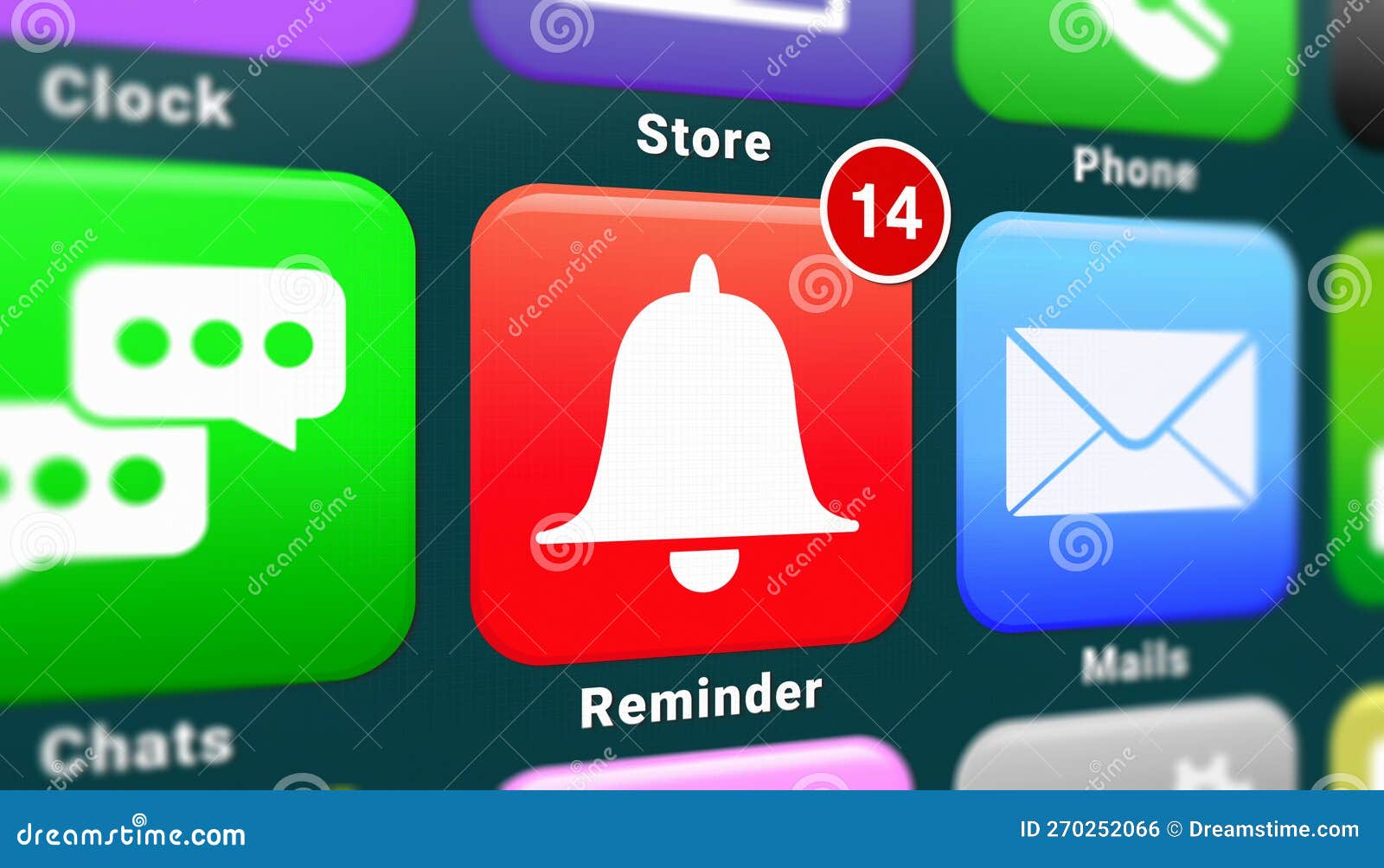 Illustation of a Smartphone Screen - Reminder App Stock Illustration ...