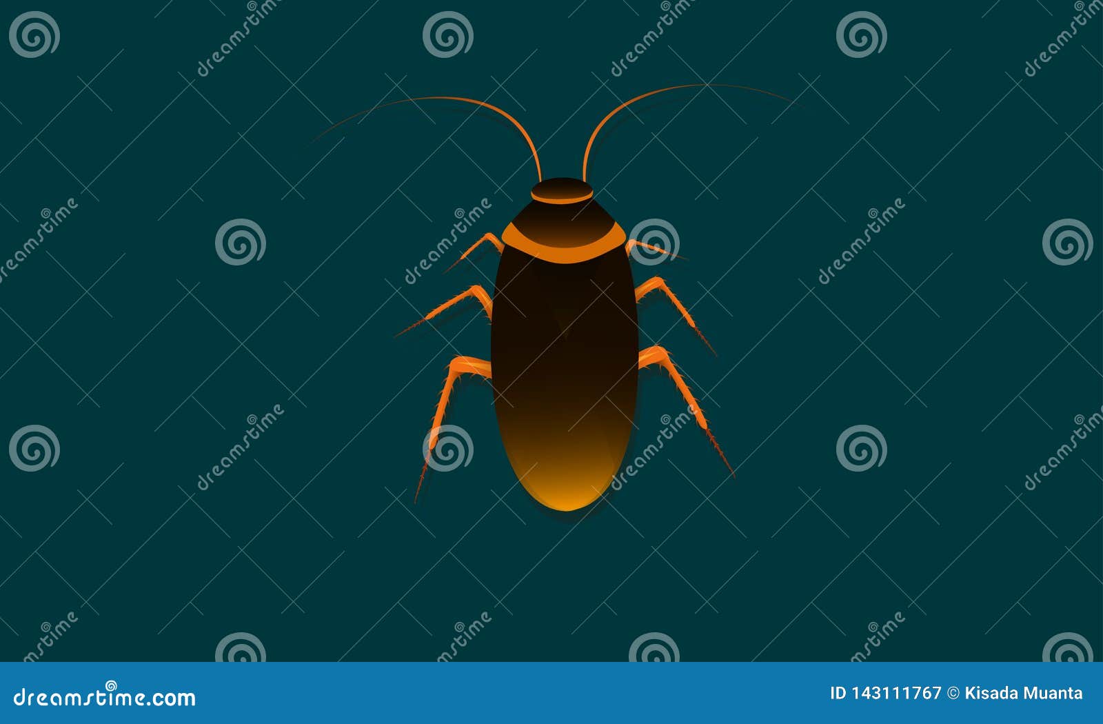 Illustraion Esp10 Del Vector De La Cucaracha Ilustración del Vector ...