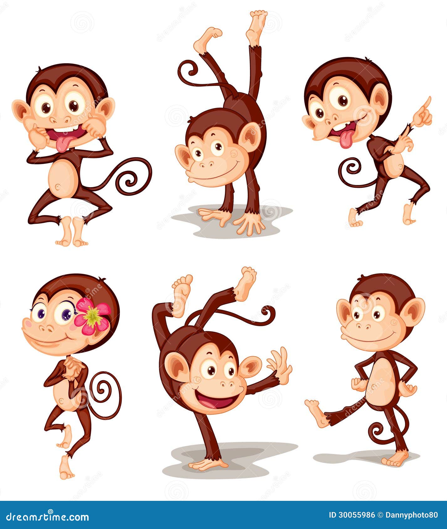 Monkey series stock vector. Illustration of crazy, friends - 30055986