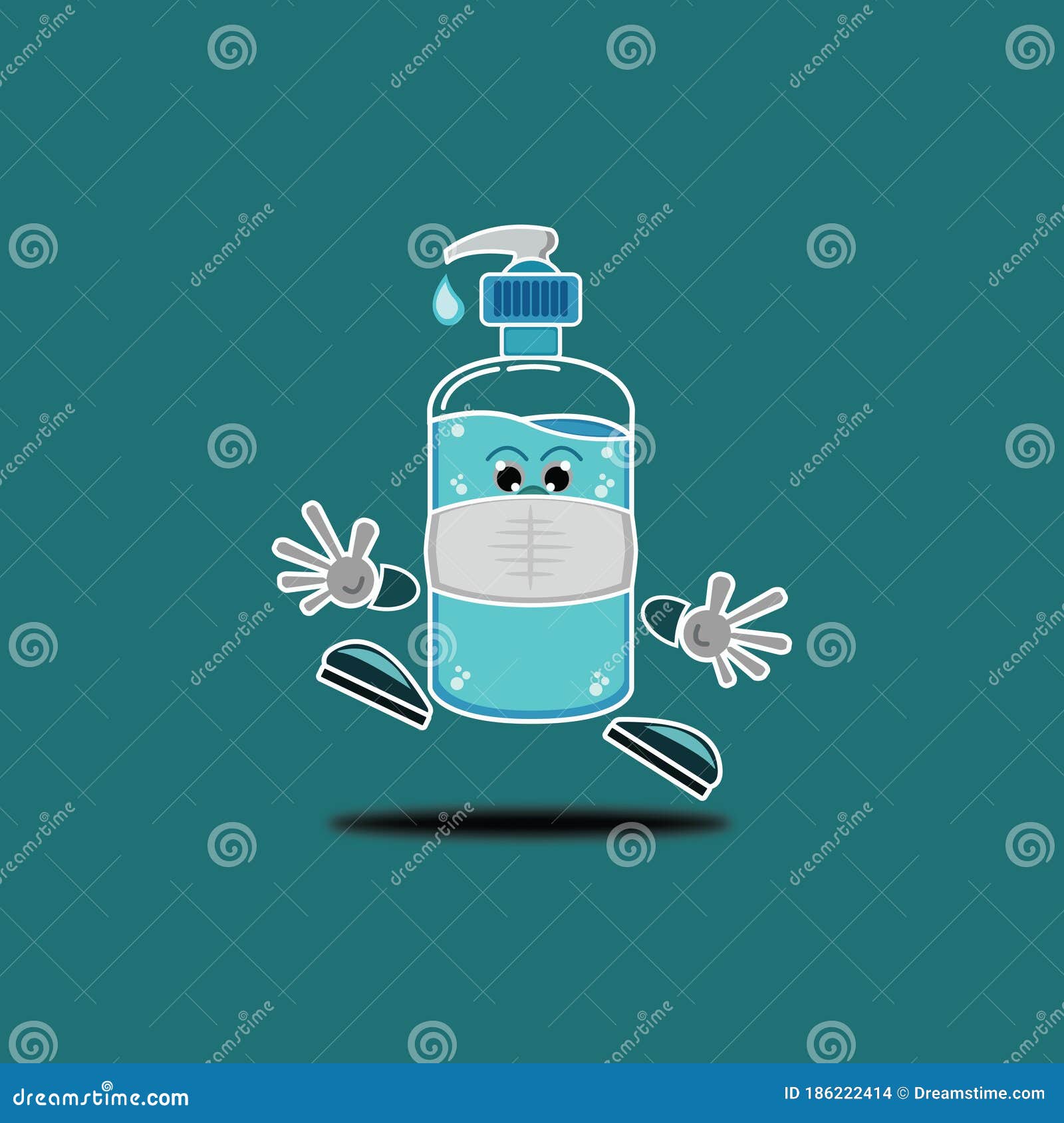 A New Normal Habbit with a New Hand Sanitizer and Mask Stock Vector ...
