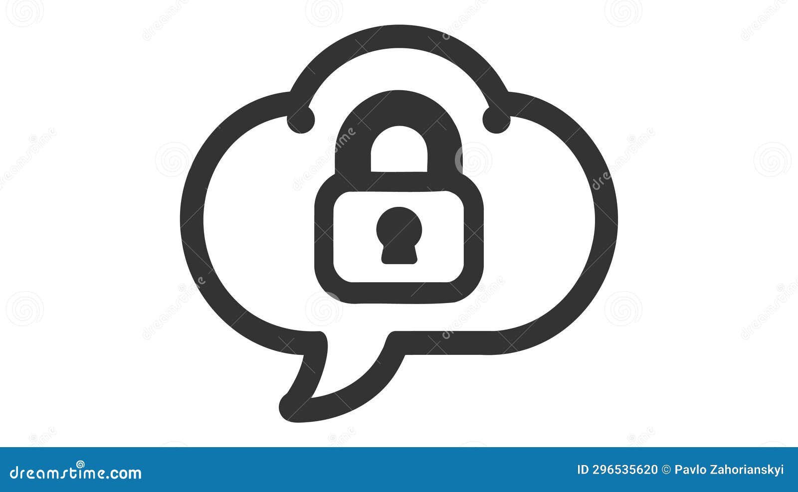 Illustrastion Vector Graphic of Chat Lock, Chat Lock Icon or Message ...