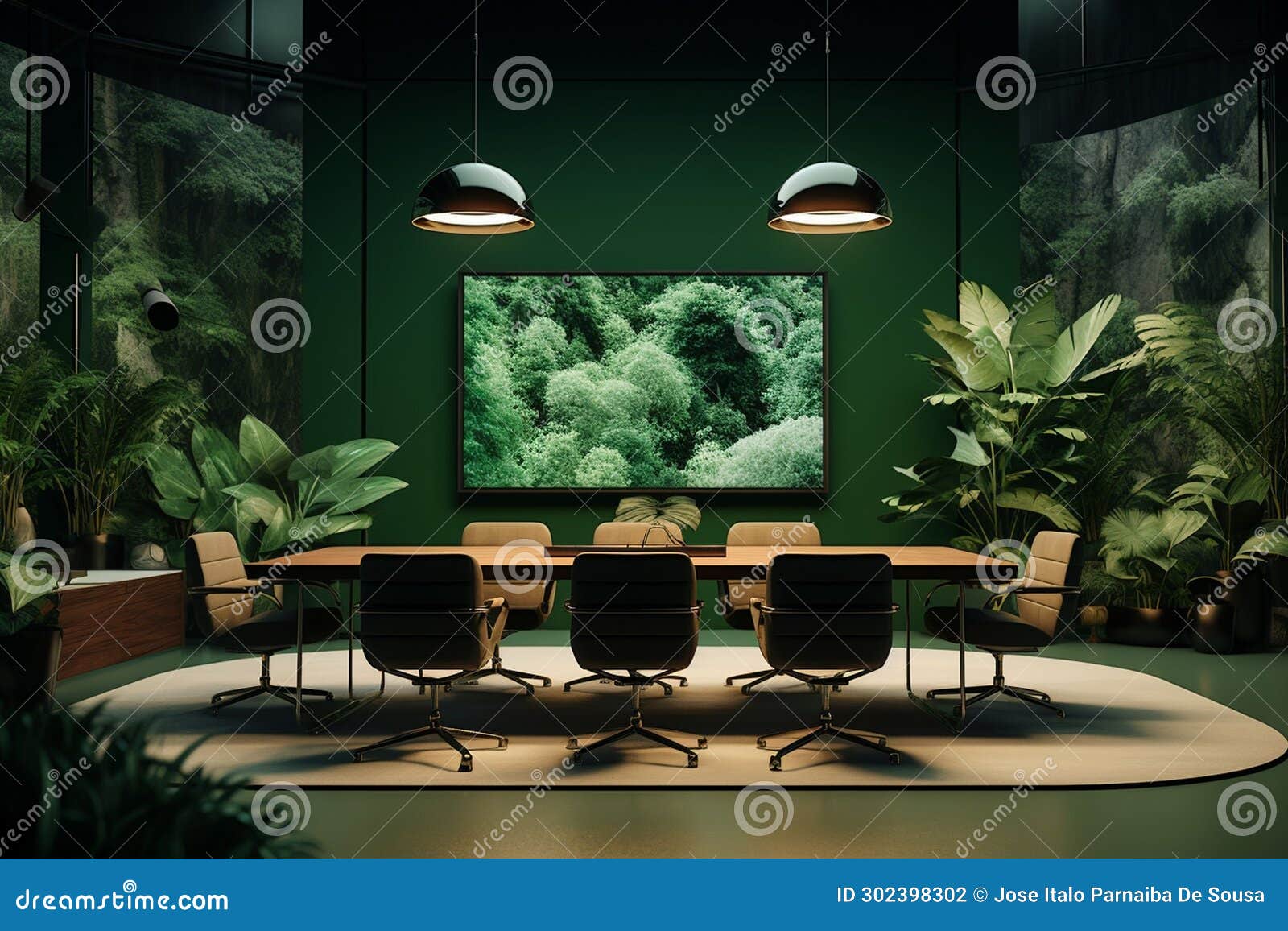 Illustrate the Calming Influence of a Green Stock Illustration ...