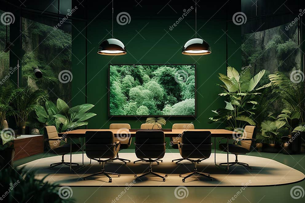 Illustrate the Calming Influence of a Green Stock Illustration ...