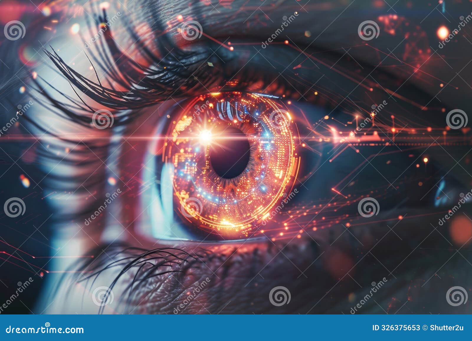 Illustrate a Captivating Scene Featuring a Detailed Human Eye ...