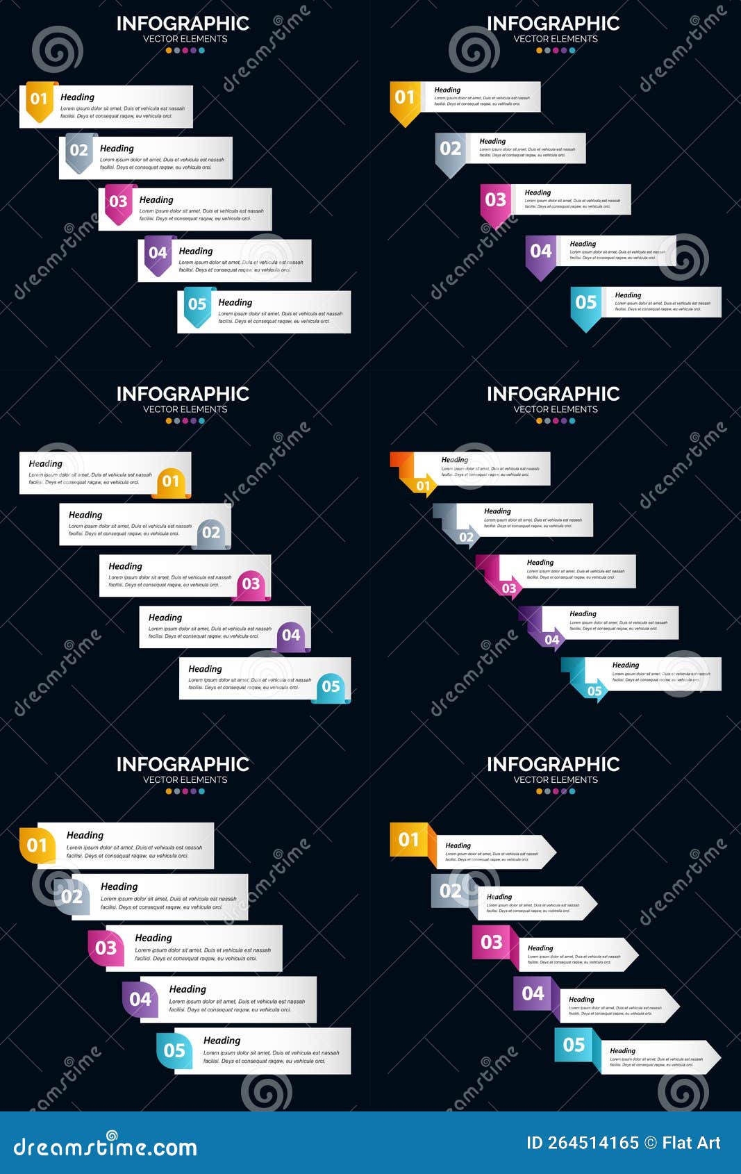 Illustrate Complex Ideas with Six Vector Infographics and Cycle ...