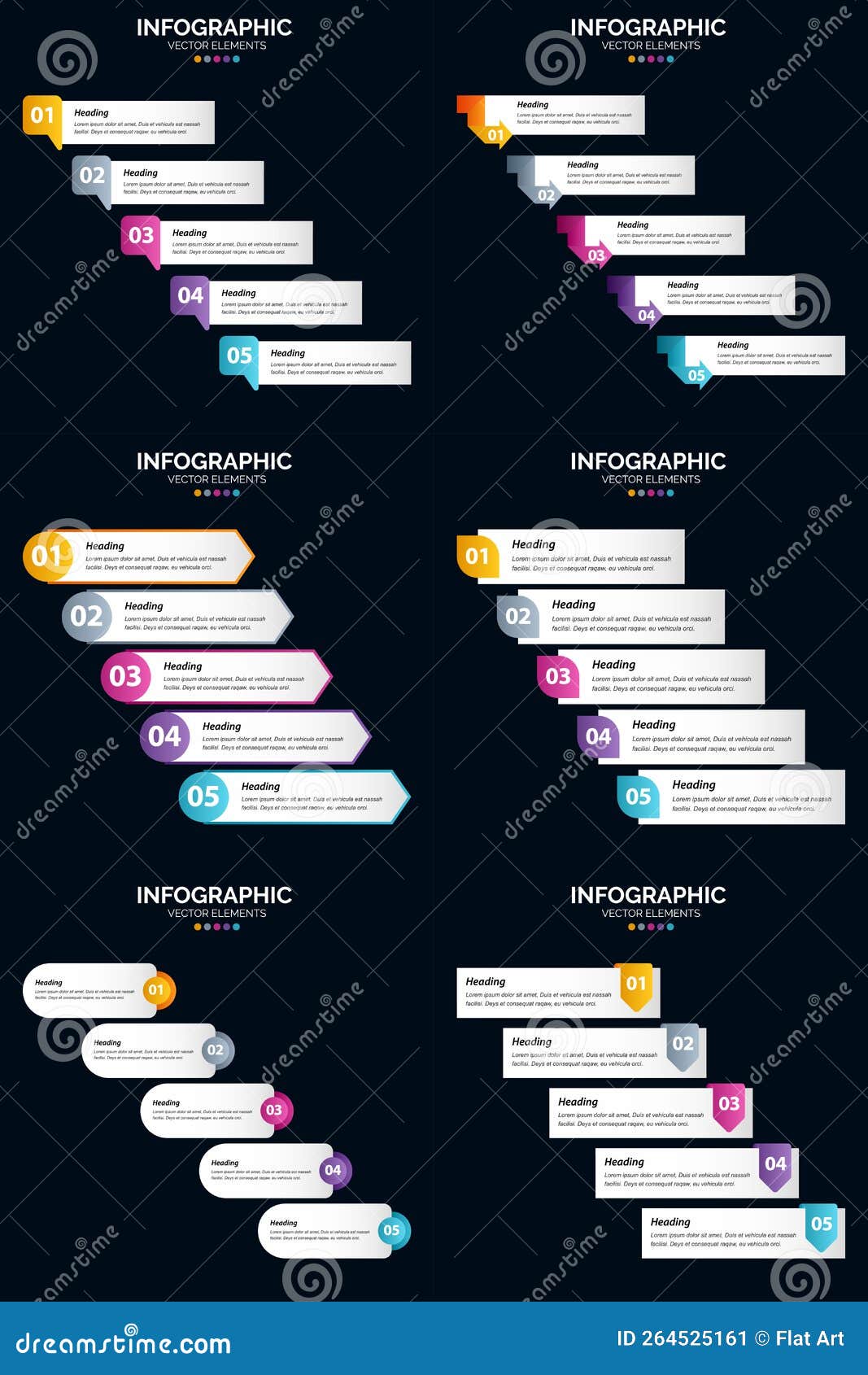 Illustrate Complex Ideas with Six Vector Infographics and Cycle ...