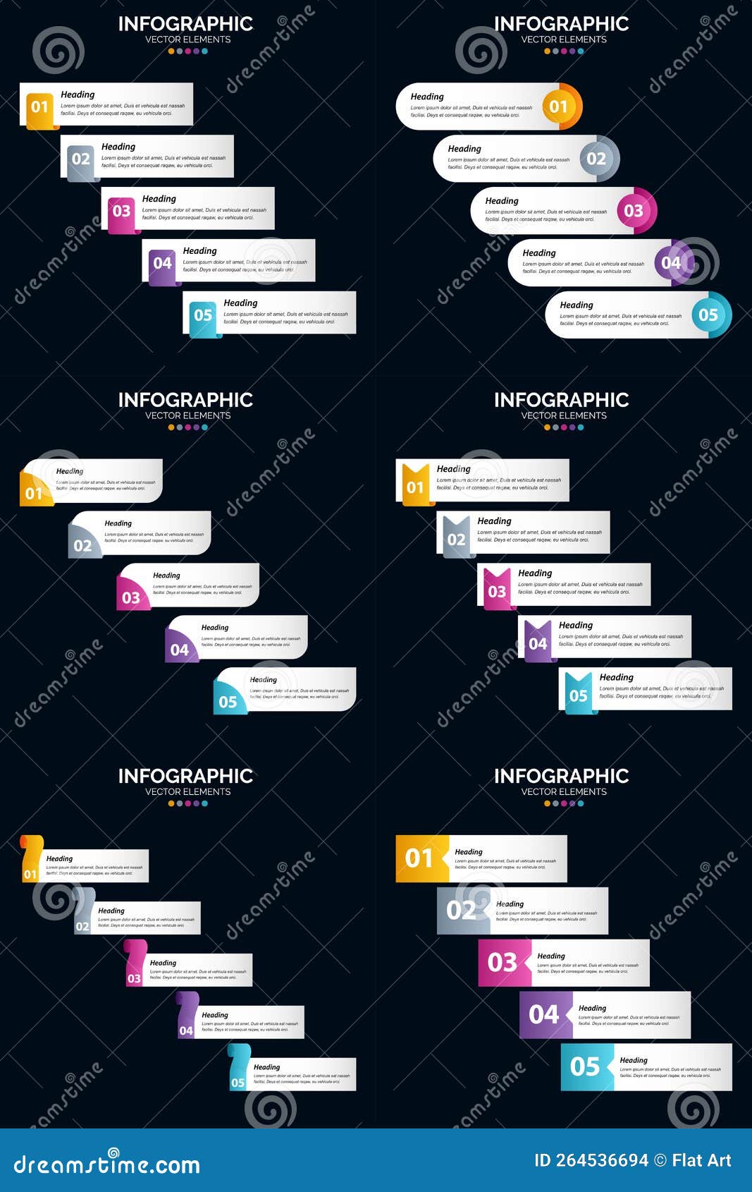 Illustrate Complex Ideas with Six Vector Infographics and Cycle ...