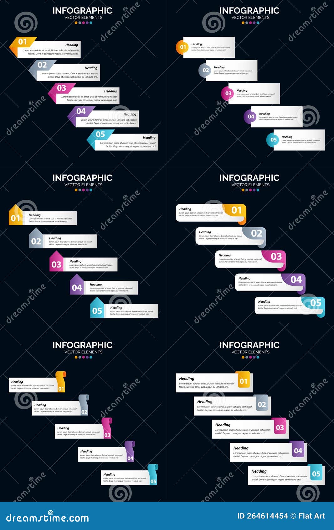Illustrate Complex Ideas with Six Vector Infographics and Cycle ...