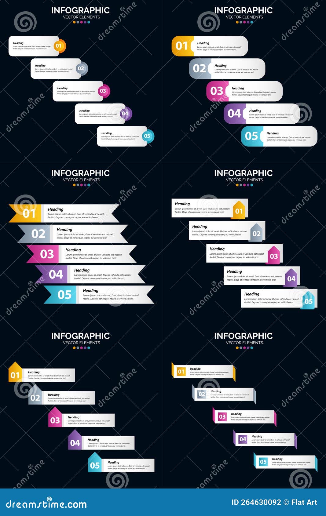 Illustrate Complex Ideas with Vector 6 Infographics Pack and Cycle ...