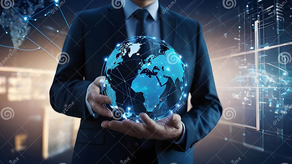 Illustrate the Concept of Digital Transformation, Featuring Visual ...