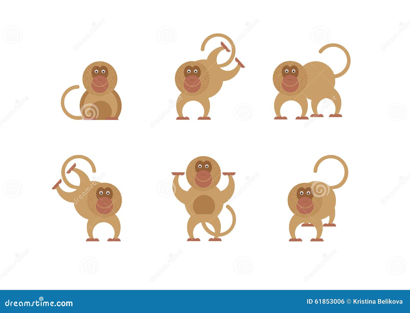 Illustrate funny monkey stock illustration. Illustration of illustrate ...
