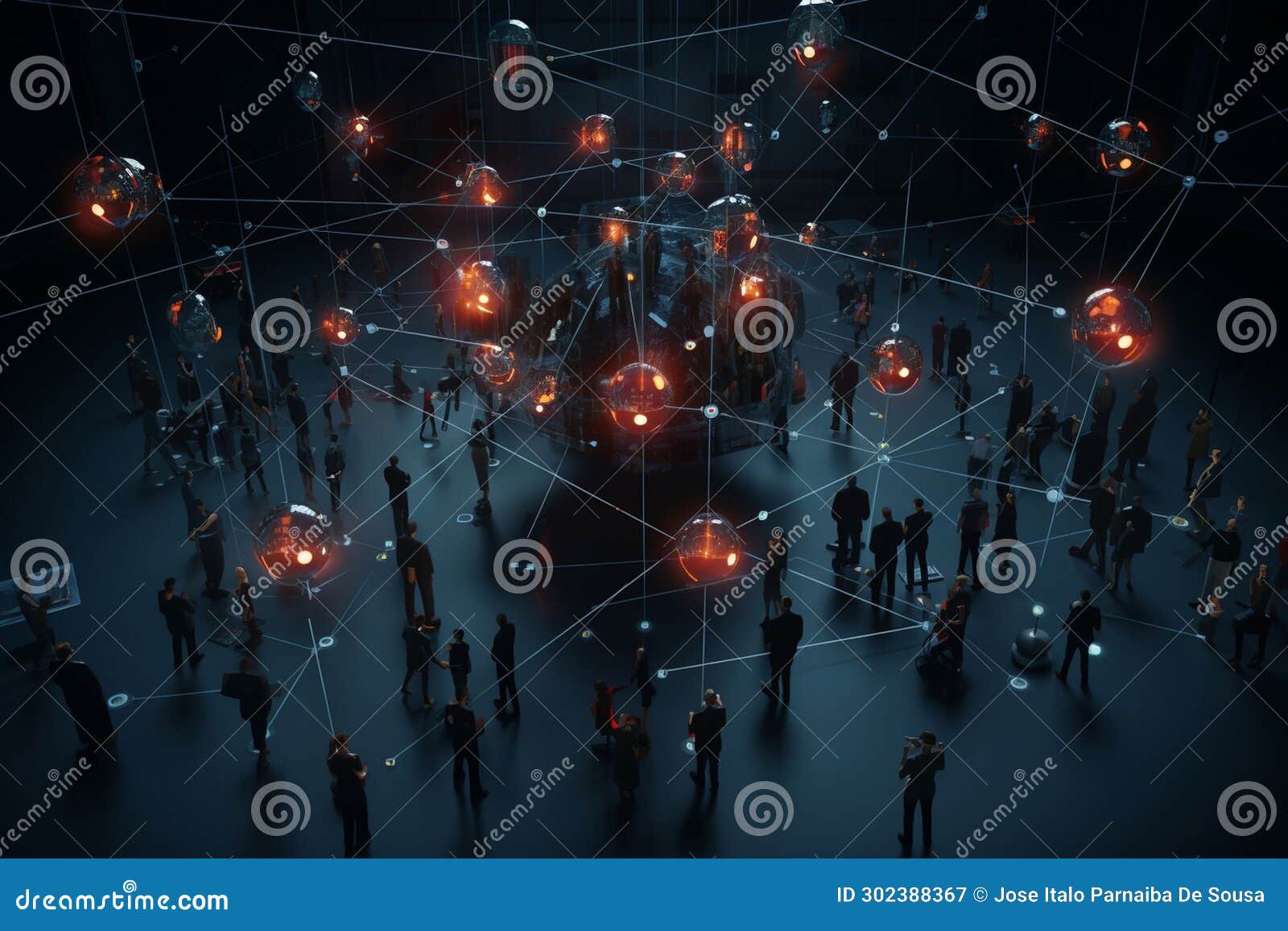 Illustrate the Interconnected Web of Teamwork Stock Illustration ...