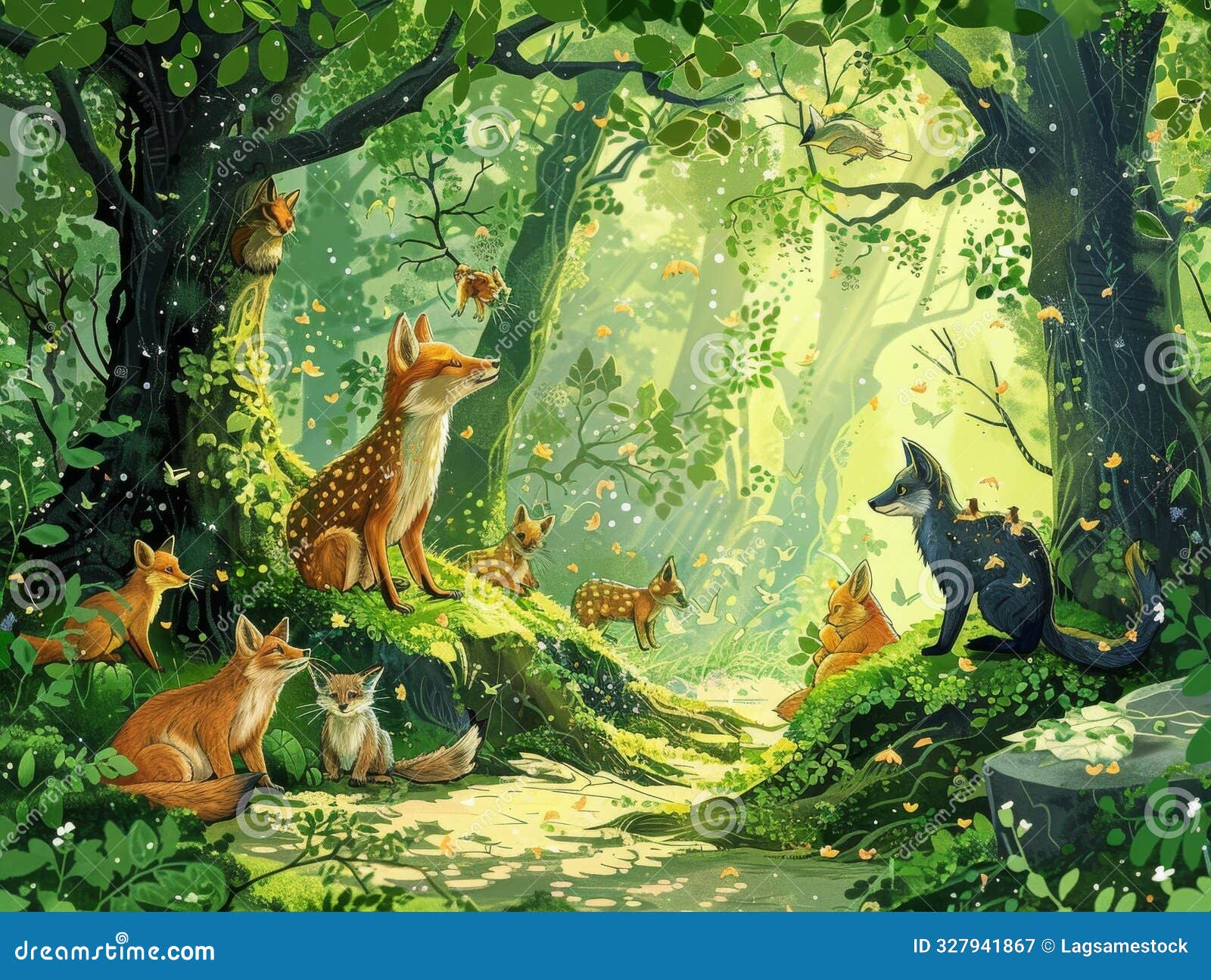 Illustrate Mythical Creatures In A Captivating Side View Underwater ...