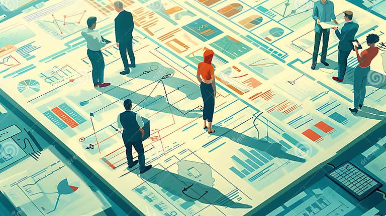 Illustrate a Risk Management Team Assessing Business Risks Using a ...