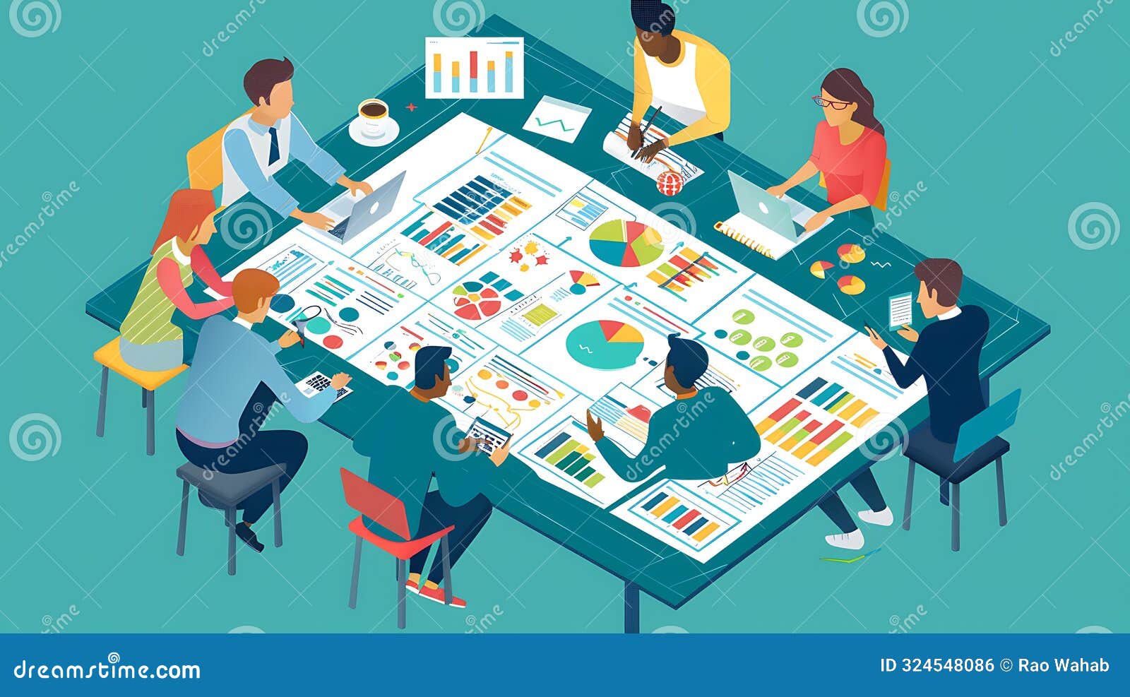 Illustrate a Risk Management Team Assessing Business Risks Using a ...