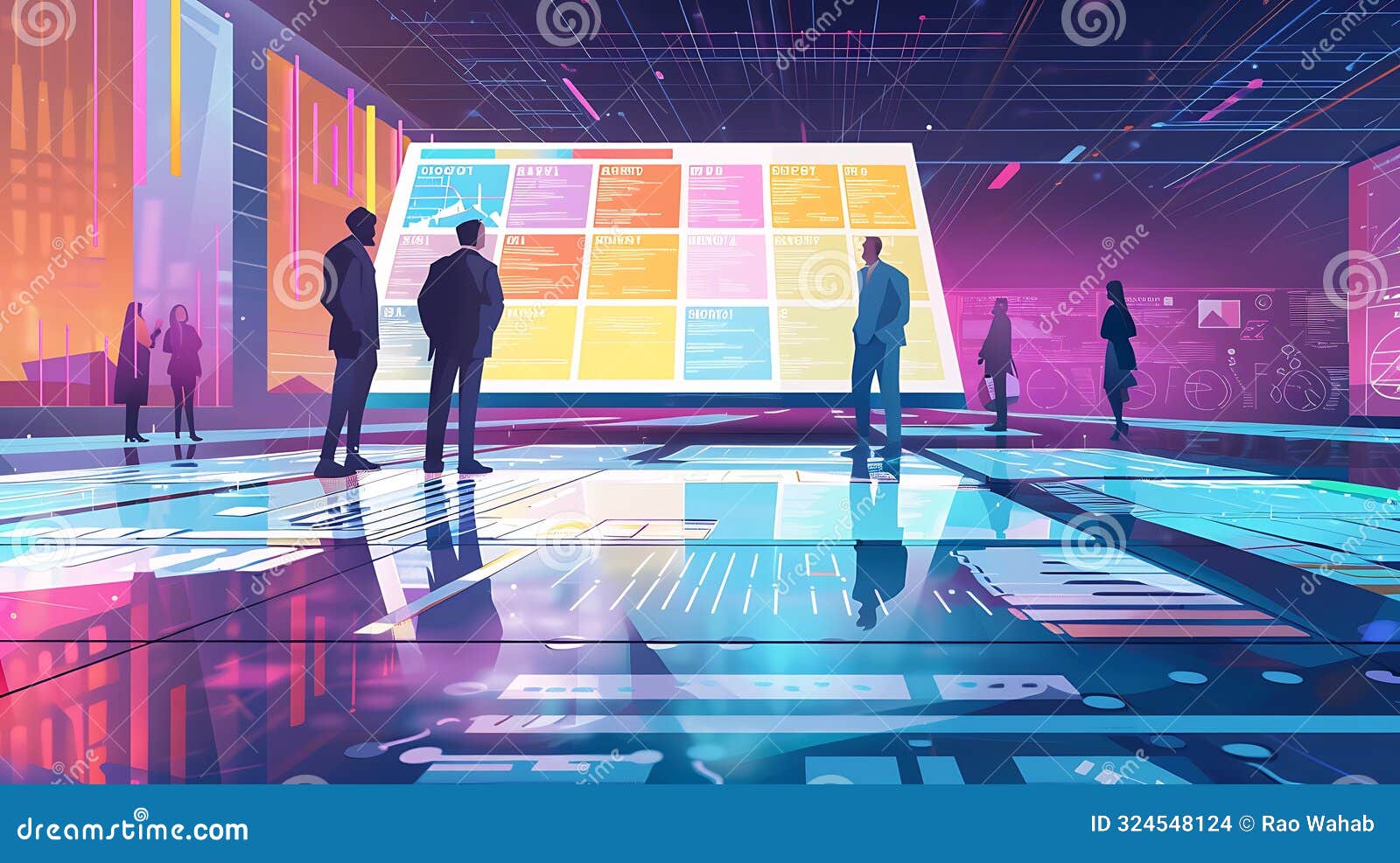 Illustrate a Risk Management Team Assessing Business Risks Using a ...