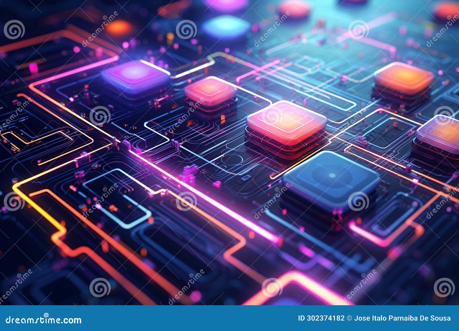 Illustrate the Theme of Technology and Stock Illustration ...