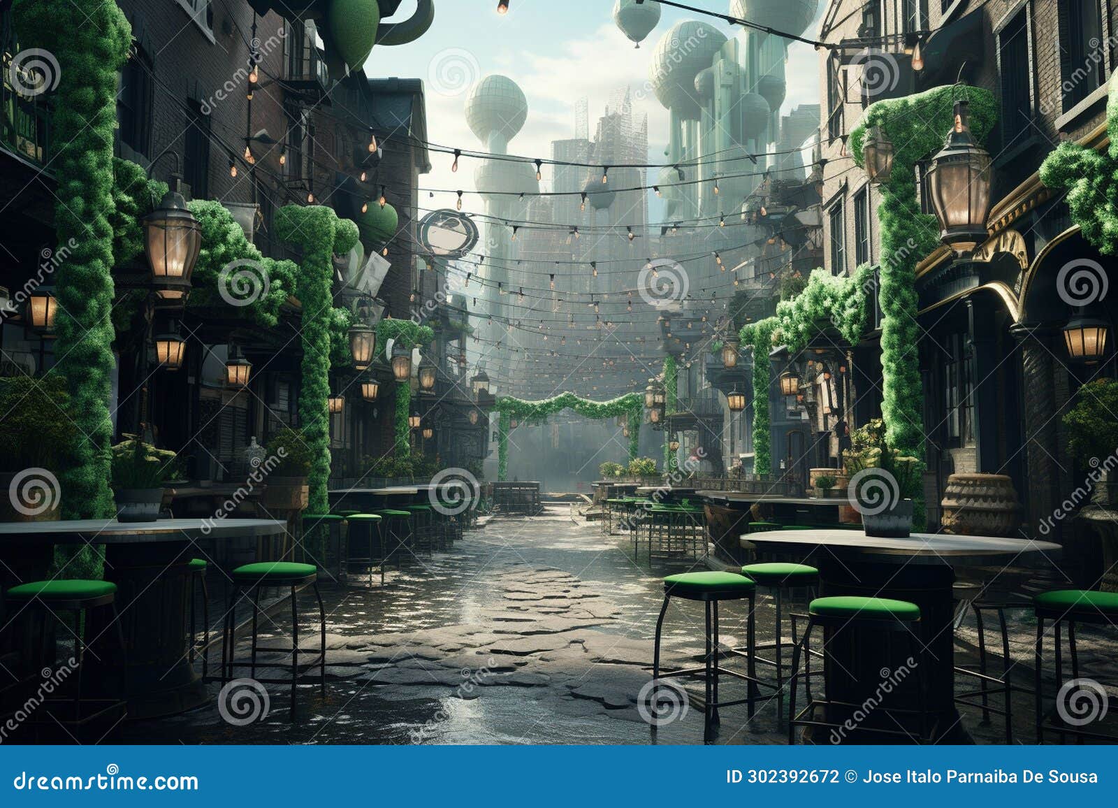 Illustrate the Transformation of Urban Spaces Stock Illustration ...