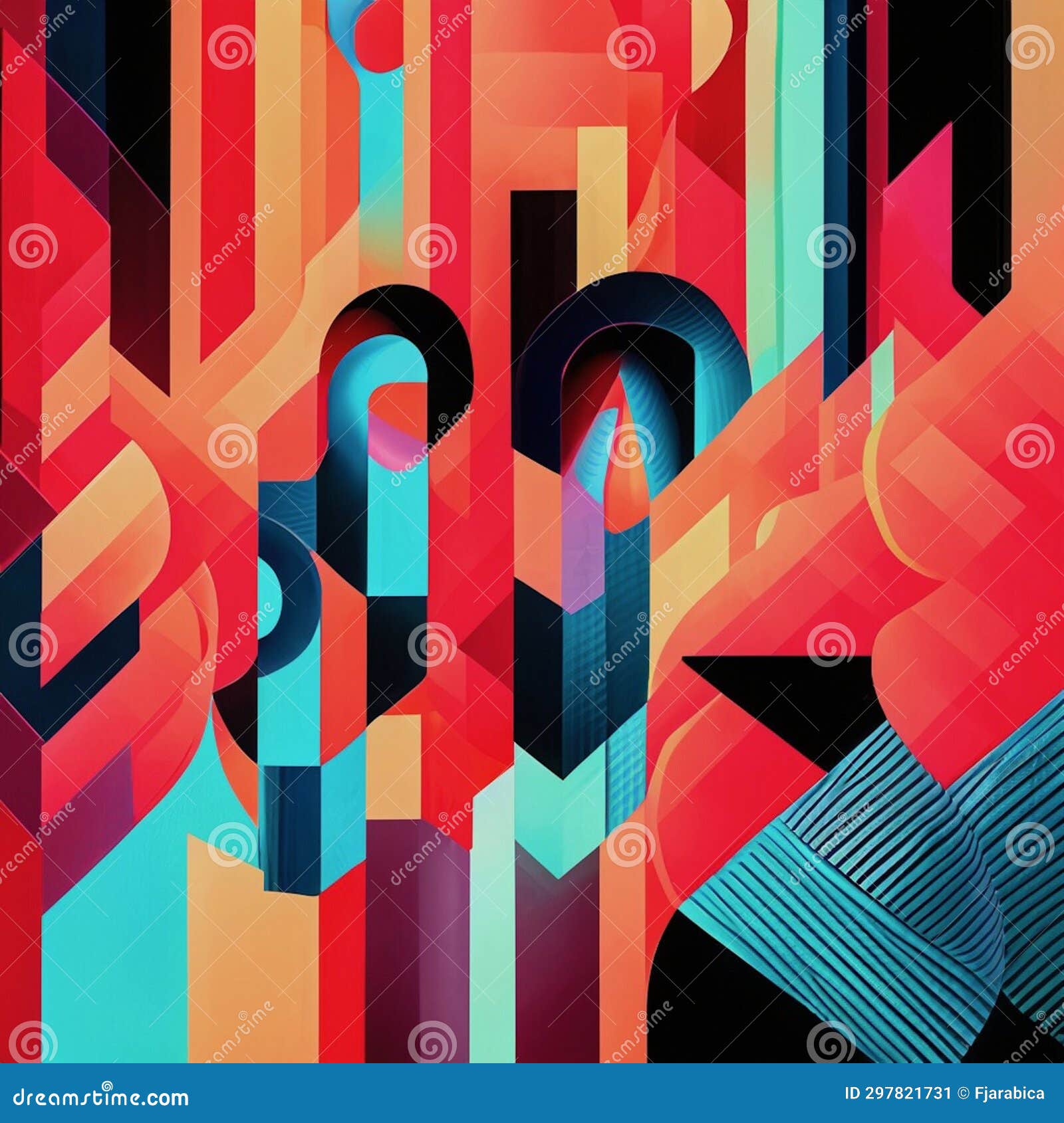 Illustrated Abstract Geometric Patterns Stock Illustration ...