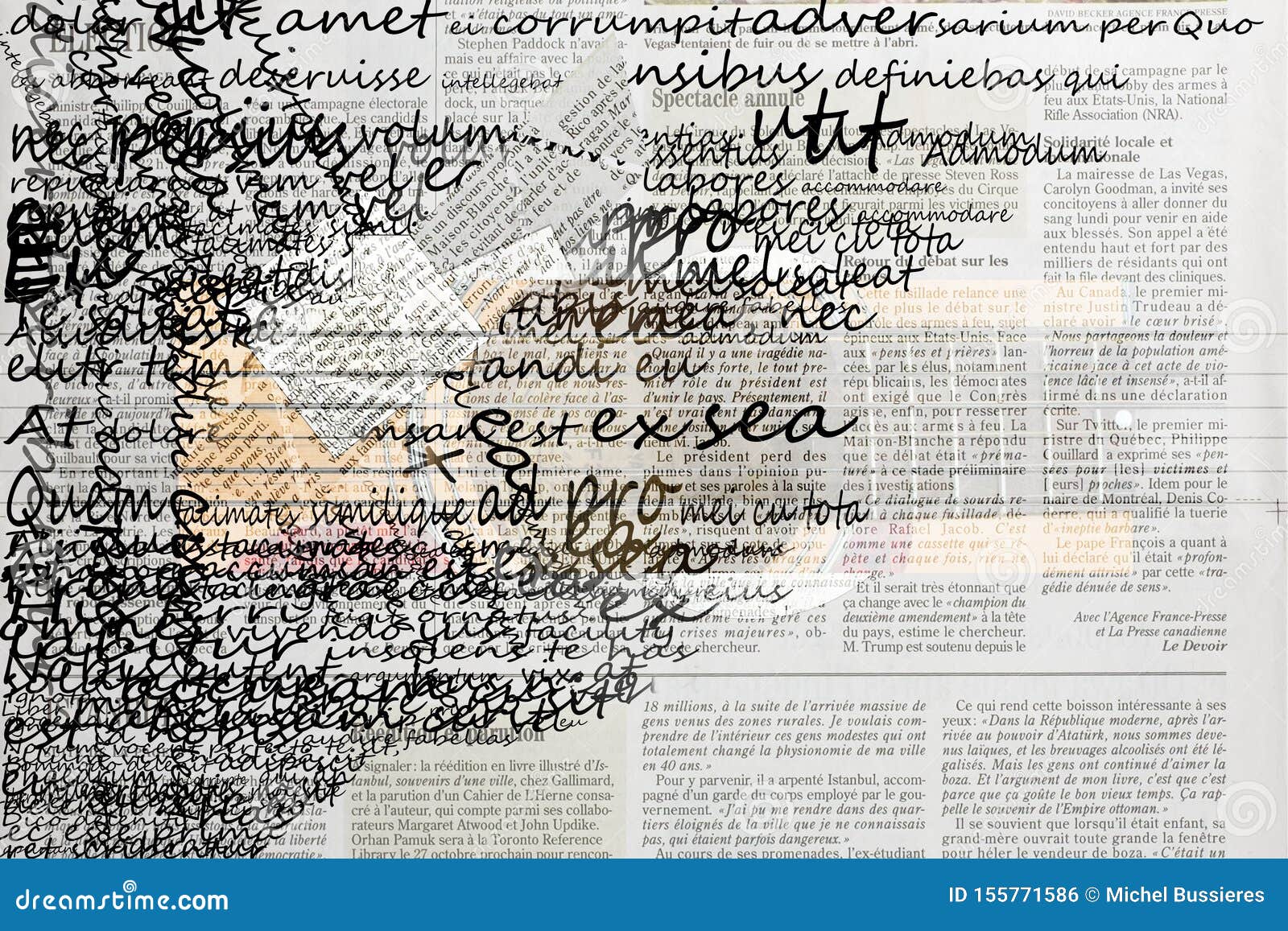 Abstract Fonts Newspaper Illustration Stock Illustration - Illustration ...