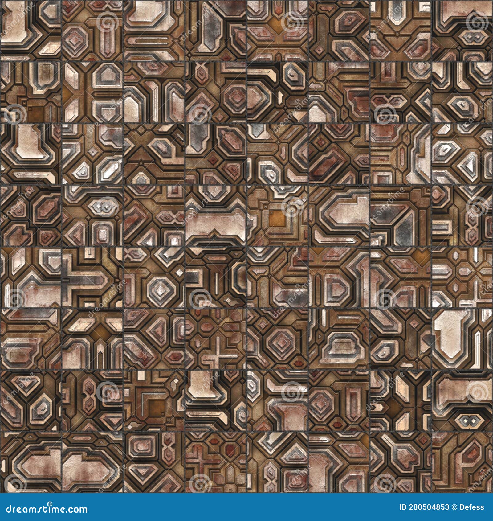 Illustrated Abstract Techno Background with Texture. Stock Illustration ...