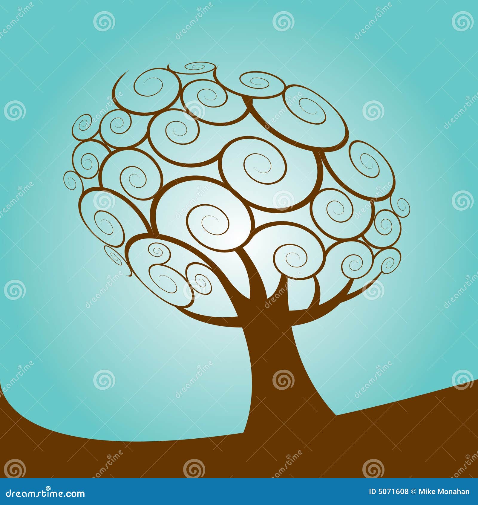 Illustrated Abstract Tree stock vector. Illustration of floral - 5071608