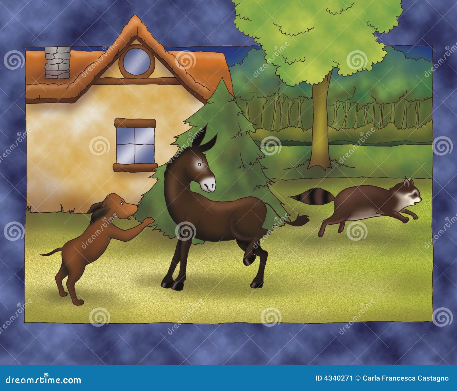 Illustrated Animals Fighting Royalty-Free Illustration | CartoonDealer ...